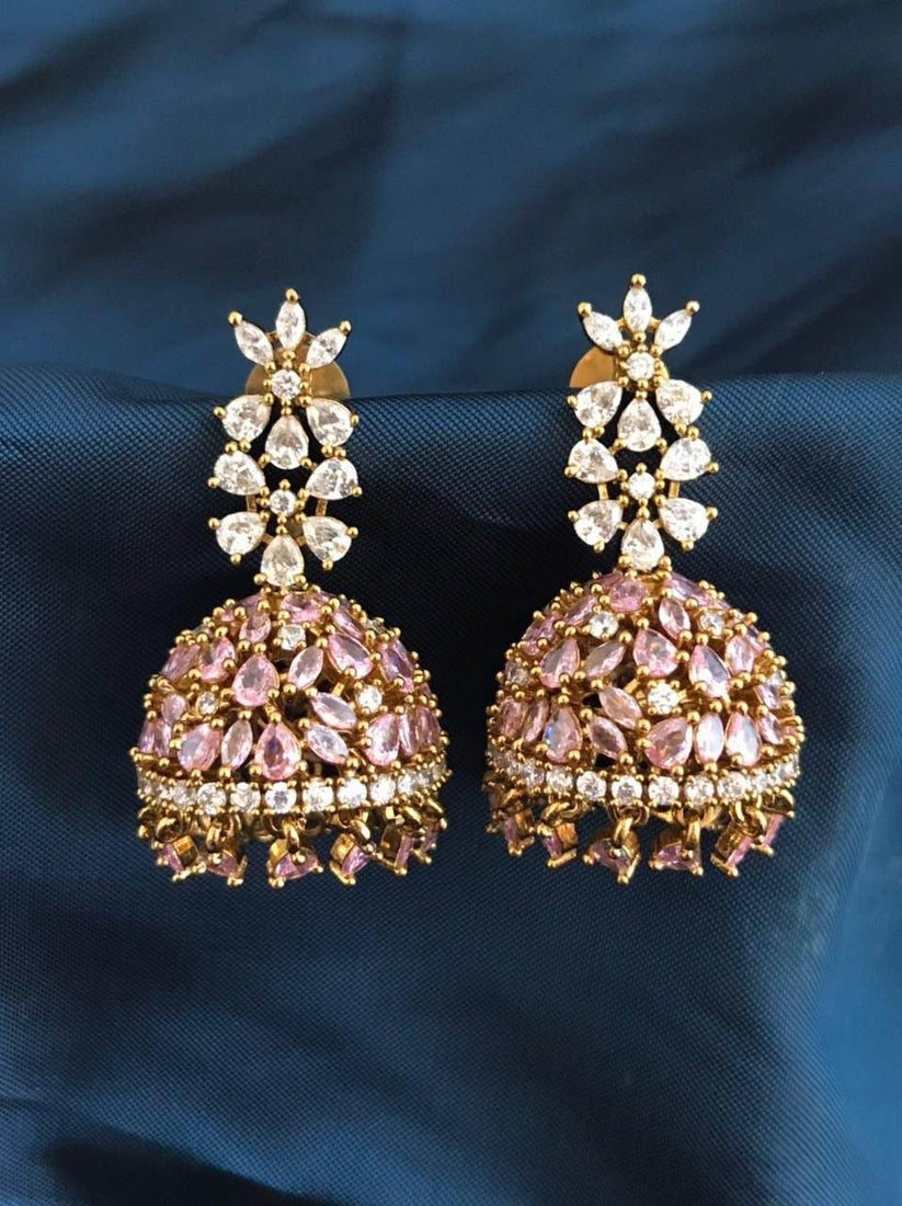 AD Stone Earrings – Nakshatra Jewels