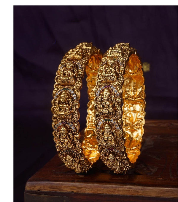 Premium Matt with Kempu Stone Bangles – Nakshatra Jewels