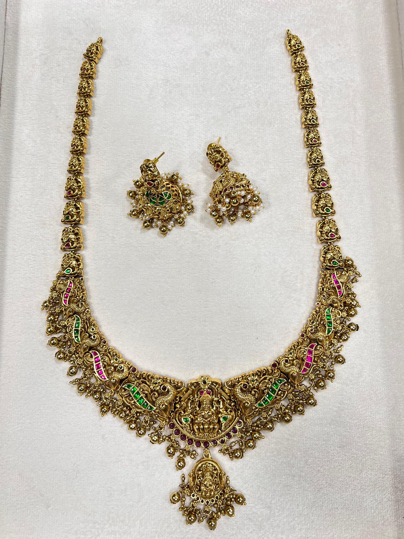 Nakshi Work with AD and Kundan Stones Bridal Haram – Nakshatra Jewels