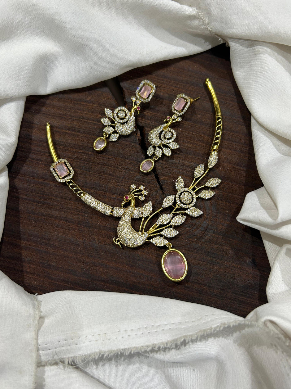 AD Stones Necklace Set - AD Stone Jewel Set Online – Nakshatra Jewels