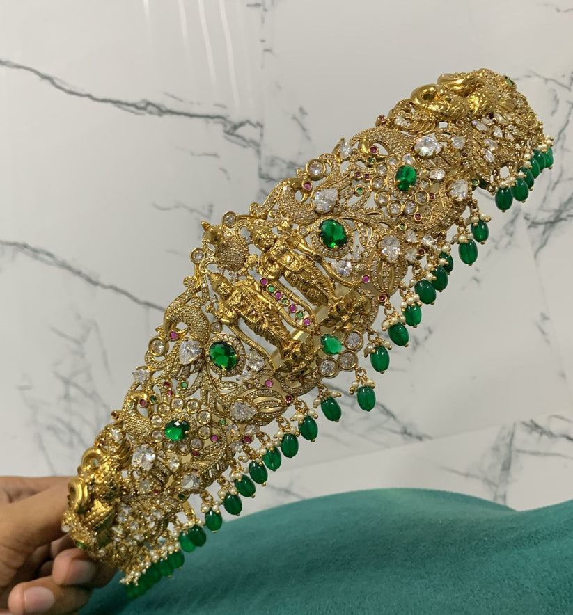 Nakshi Work with AD Stones Bridal Hip Belt – Nakshatra Jewels